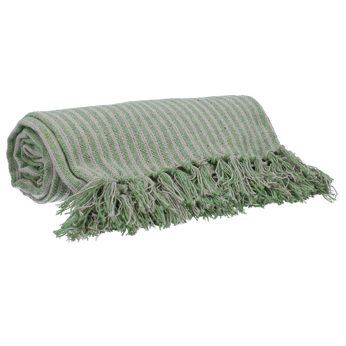 Green Stripe Throw – French Quarter